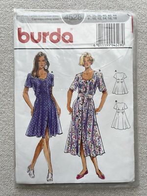 Burda 90s Pattern 4528 Uncut Sz 8-18 Sweetheart Summer Dress Long ...