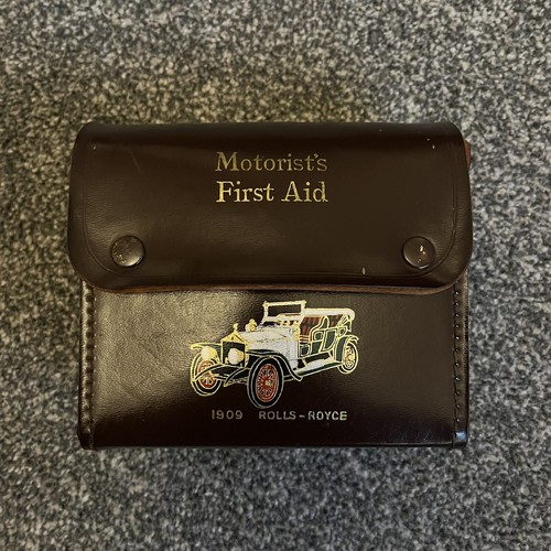 Vintage 60s/70s Leather Motorist's First Aid Kit - Rolls-Royce ...