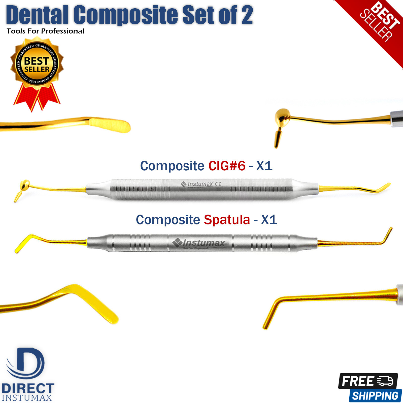 Dental Composite Filling CIG#6 Condenser Spatula & Plugger Titanium ...