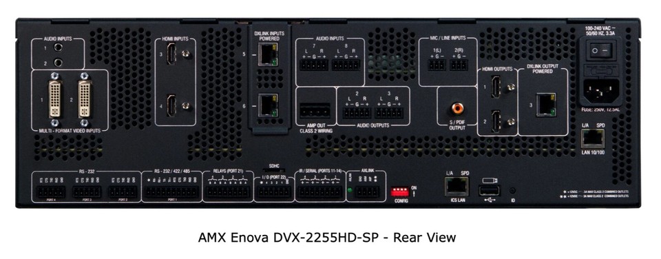 new AMX ENOVA DVX-2155HD-SP audio amplifier presentation switcher (box ...