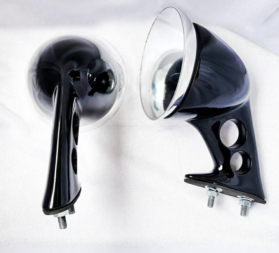 UNIVERSAL For Racing Mirrors NEW JDM Style FENDER MIRROR BLACK CHROME ...