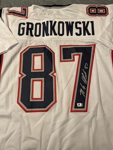 ROB GRONKOWSKI GRONK New England Patriots SIGNED NFL CUSTOM JERSEY COA ...
