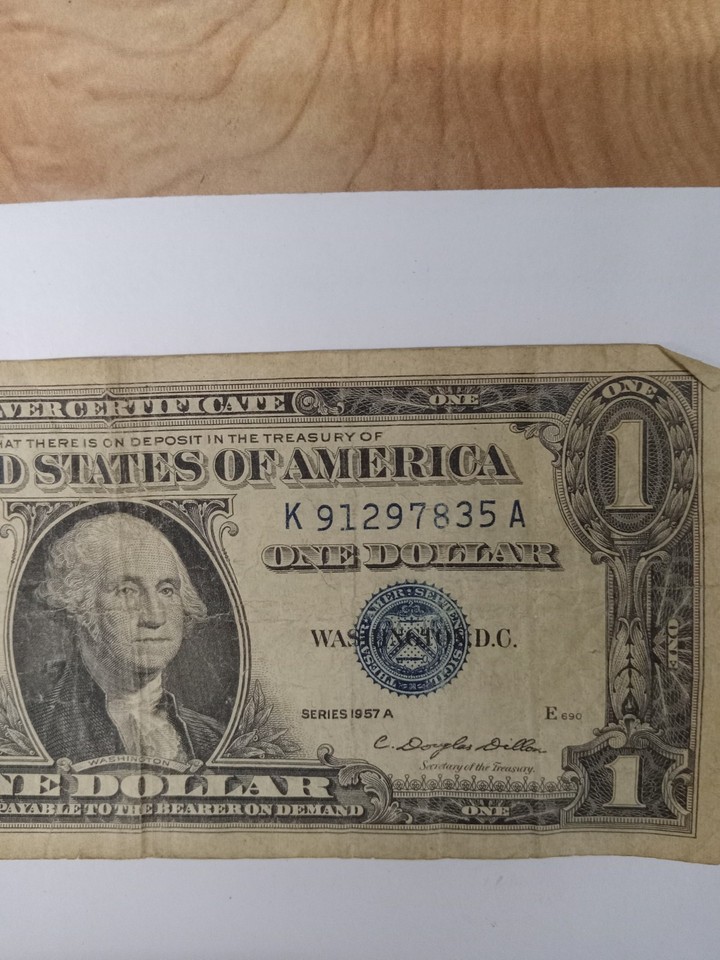 1957A Silver Certificate Blue Seal Dollar Bill | eBay