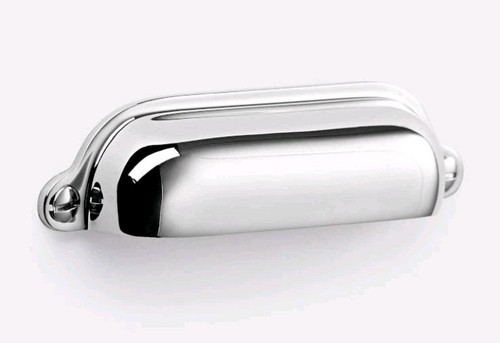 NEW Rejuvenation VERNON 4" BIN PULL Plain Chrome Finish C2188 Genuine LOOK !! | eBay