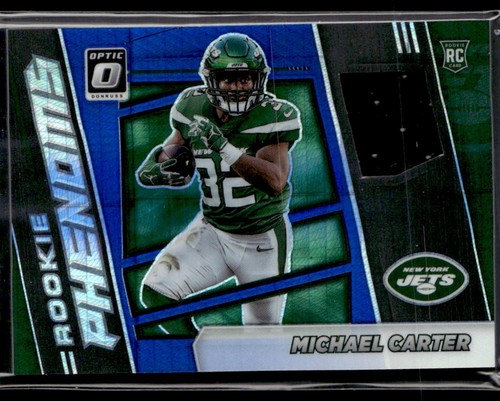 2021 Optic #RPH-35 Michael Carter RC Phenoms Horizontal Blue Hyper MEM ...