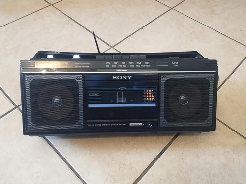 Vintage SONY CFS-230 AM FM Radio Tape Cassette Walkman Boombox Pristine ...