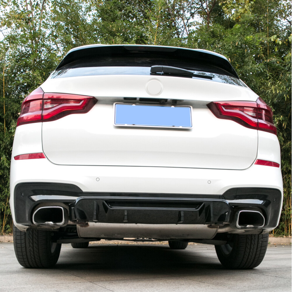Fits BMW X3 G01 M40i Sport 2018-19 Carbon Look Rear Bumper Diffuser Lip ...