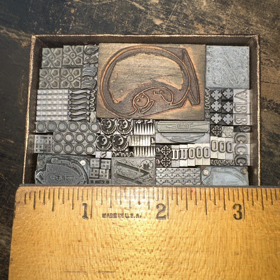 Print Blocks “ Ornamental Borders Dingbats ” Variety of Designs! #M8 ...
