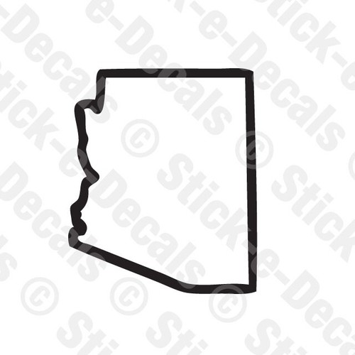 ARIZONA STATE OUTLINE Vinyl Decal Sticker Arizona State Pride AZ | eBay