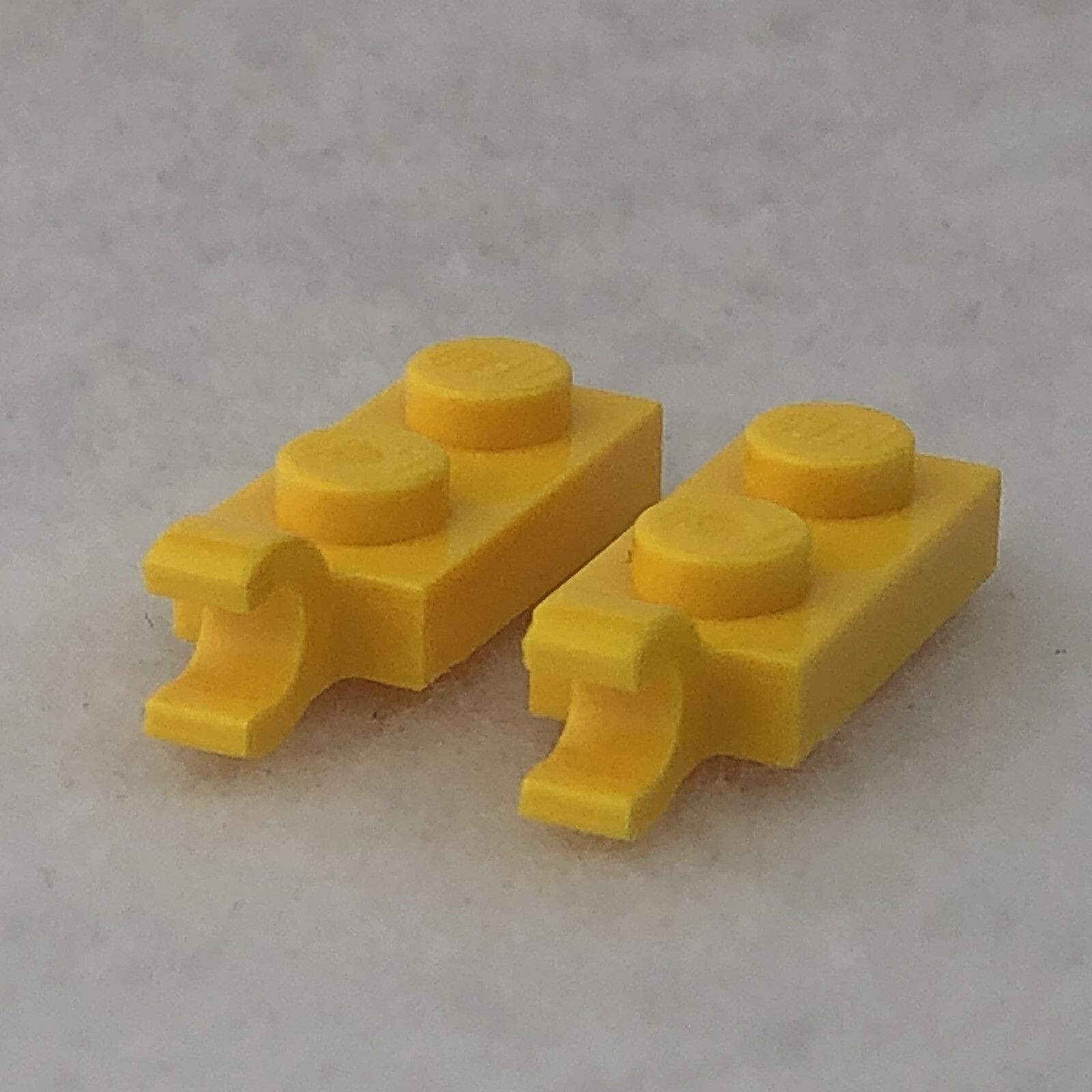 LEGO 63868 Yellow Plate, Modified 1 x 2 W/ Clip on End (x2) | eBay
