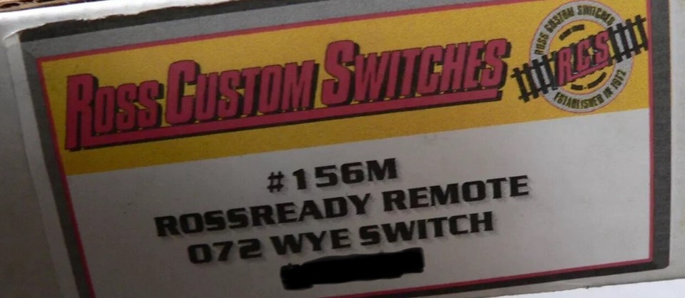ROSS CUSTOM O72 WYE REMOTE SWITCH W/ MACHINE & CONTROLLER #156M O SCALE ...