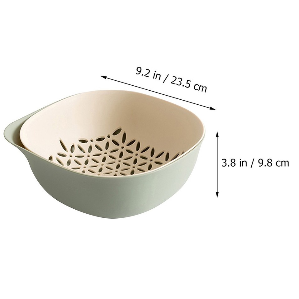 Kitchen Colanders Bowl Dual-layer Draining Basket Double-layer Food ...