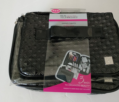 Real Techniques Cosmetic Bag Trio - 3 Bags to Organize Makeup and ...