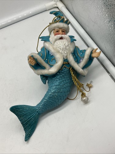 RARE December Diamonds King Neptune Sea Santa Merman Ornament 2007 READ ...