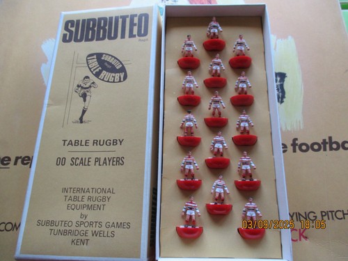 Subbuteo Rugby Team Set 9 Bradford Northern Rare Alternative Version ...