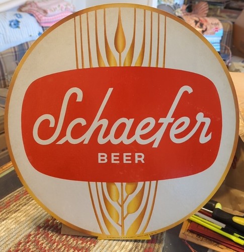 Vintage Schaefer Brewing Albany NY Beer Bottle Cardboard Stand Up ...