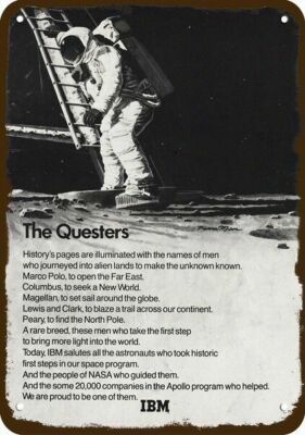 1969 IBM & APOLLO 11 MOON ASTRONAUT Vintage-Look DECORATIVE REPLICA ...