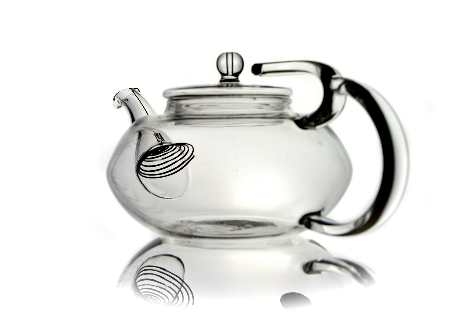 420ml Handmade Glass Teapot with Built In Strainer for Loose Leaf Tea ...