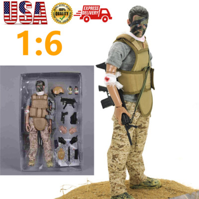 12 inch Heroic wounded Soldier Action Figures Military Model Toy Kids ...