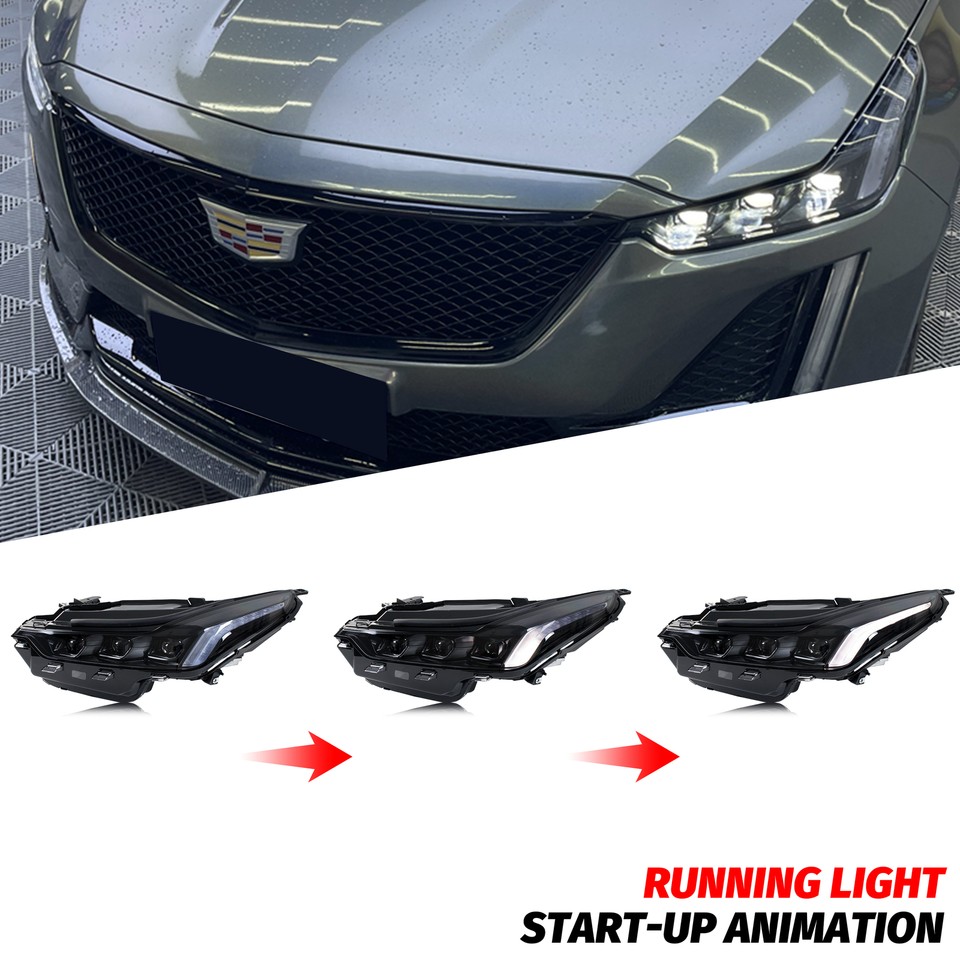 2020-2024 Cadillac CT5 CT5-V LED Blackout Headlights Sequential Front ...