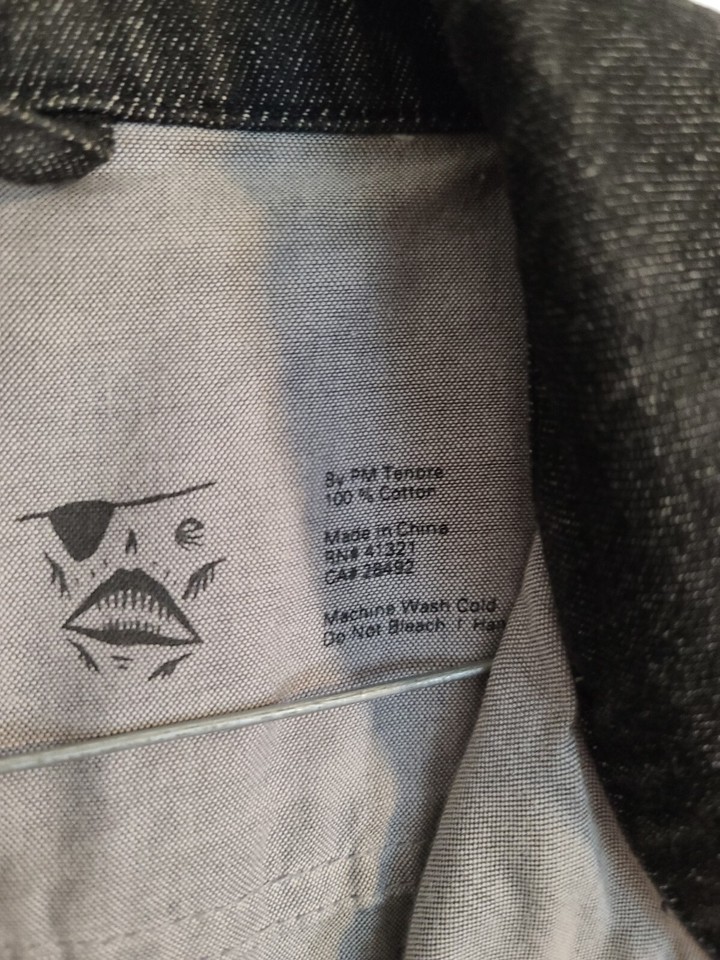 RVCA x EL NECKFACE Graffiti Artist Black Denim Jacket. Size Large. RARE ...