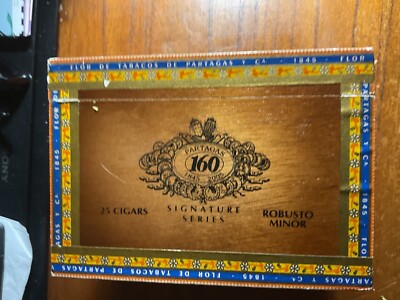 *RARE* PARTAGAS 160 Signature Series Empty Cigar Box ~ Robusto Minor ...