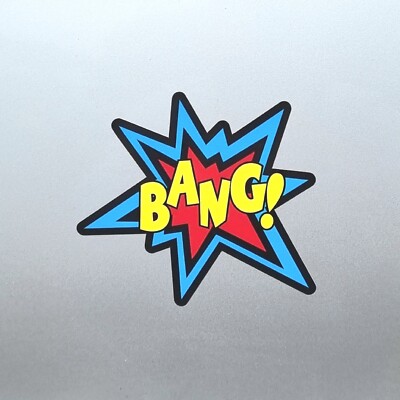 Bang Splat Retro Comic Book Cartoon Vinyl Sticker Decal For Car Van ...