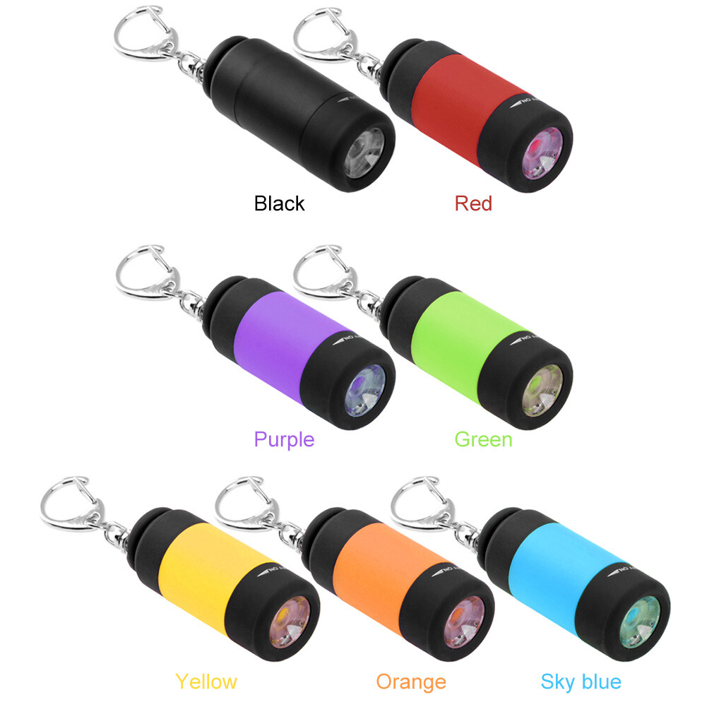 LED Mini Flashlight Key Chain Waterproof Battery Powered Hiking Camping ...