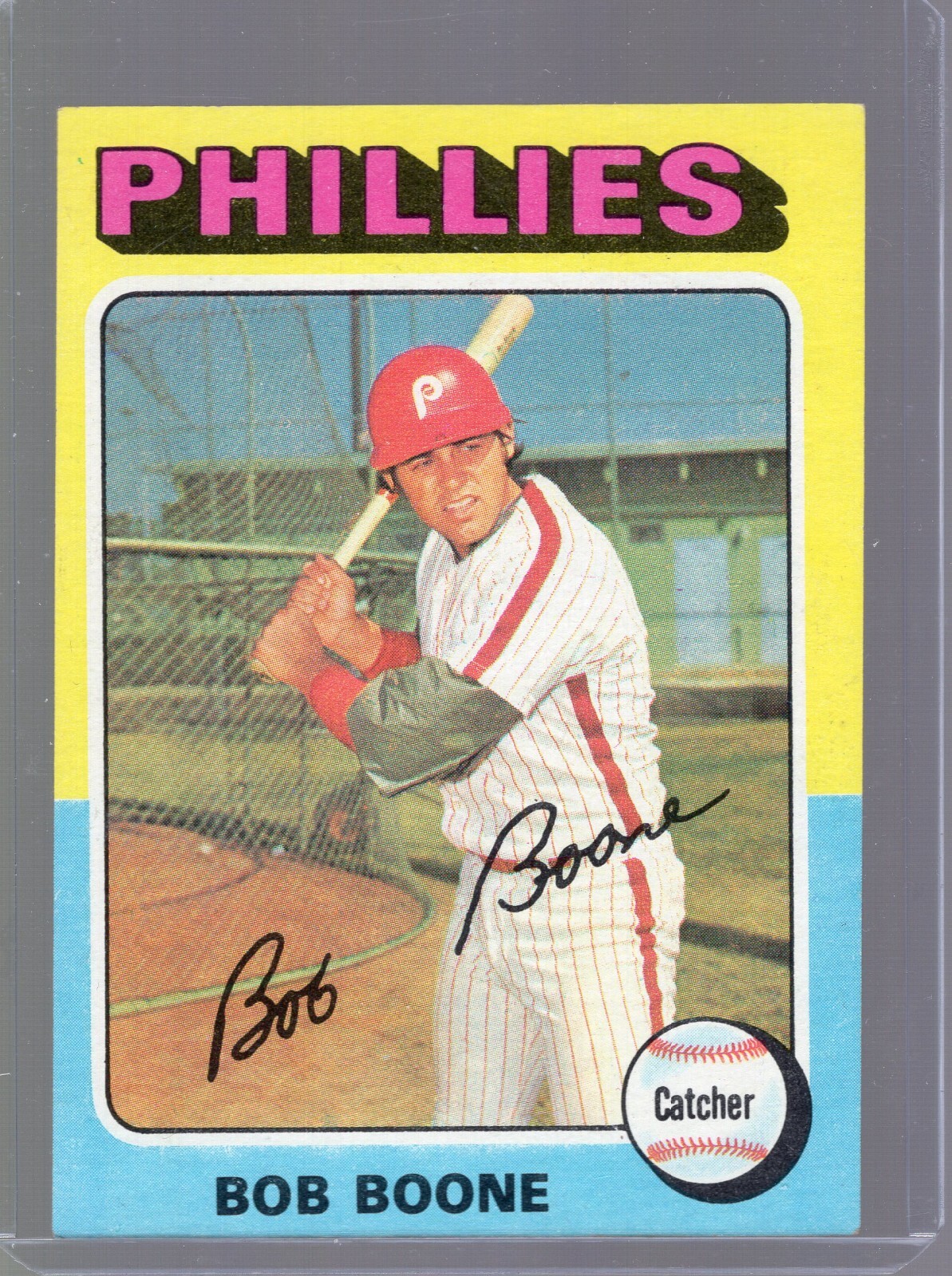 1975 Topps #351 Bob Boone (slight wax stain front) | eBay