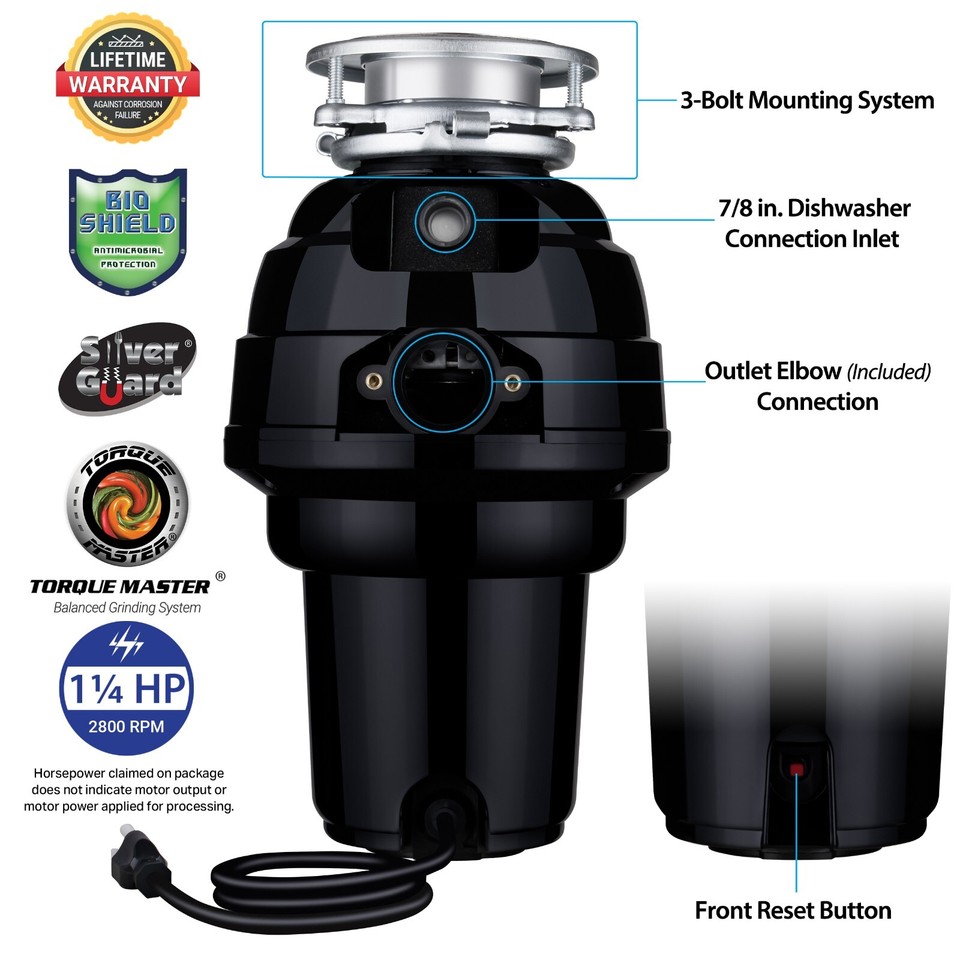 Titan Garbage Disposal, Anti-Jam Food Waste Disposer - 5 Horsepower ...