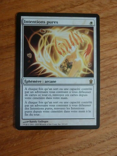 x1 Carte Magic MTG rare Intentions pures VF (Libérateurs de Kamigawa ...