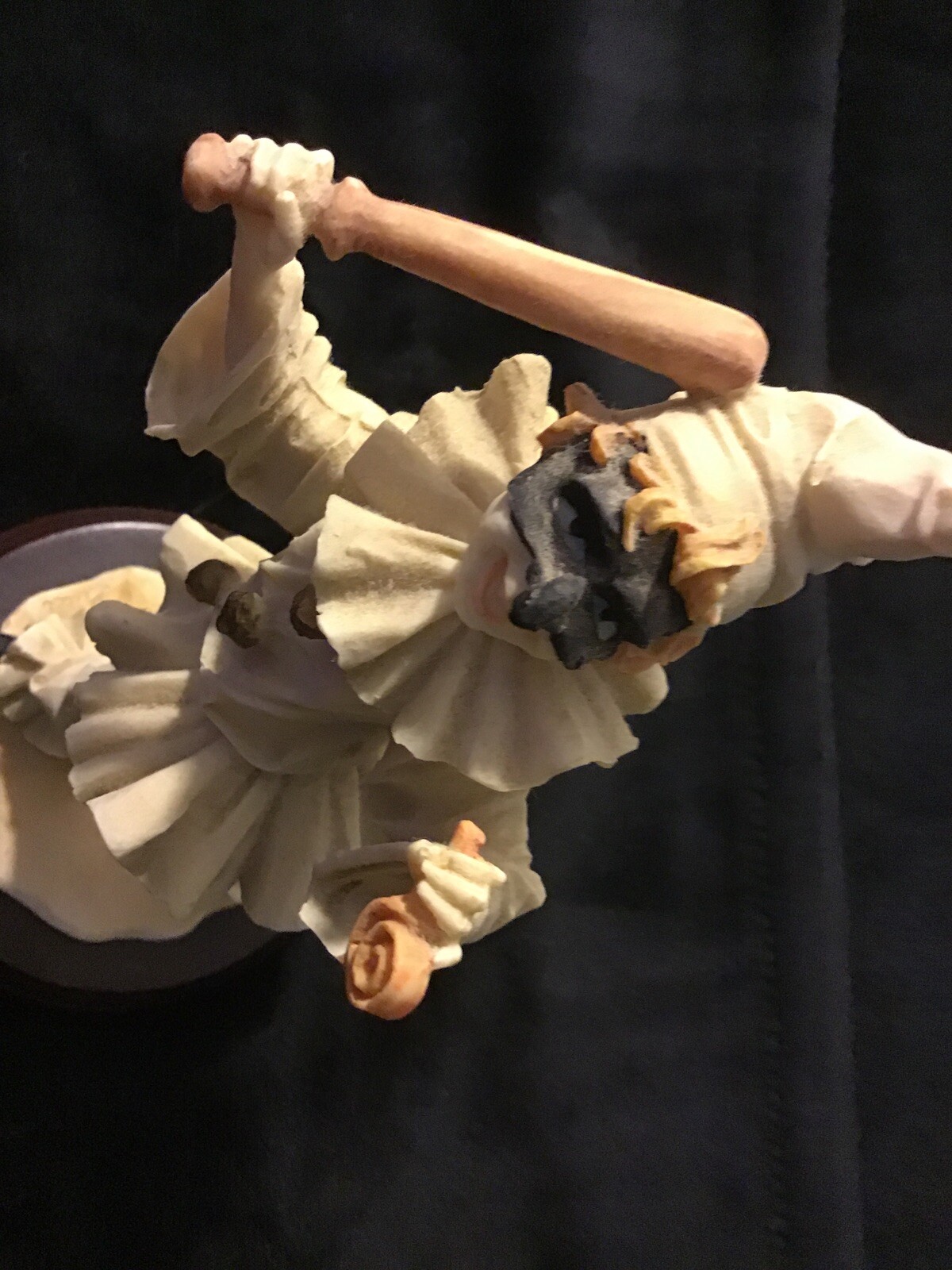 1985 ARNART: CLOWN PUCCI figurine statuette with wooden brick 8” | eBay