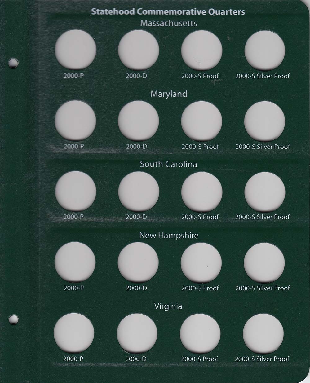 US Quarters Coin Album 50 State 1999-2003 High Museum Quality Intercept ...