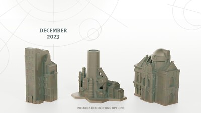 Sci fi City Terrain set 4 - Miniature Terrain Set epic 6mm/8mm ...
