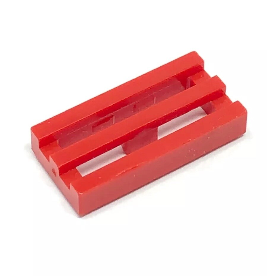 NEW LEGO Lot of 10 Flat RED 1x2 Modified Grille Grate Plates Grated ...