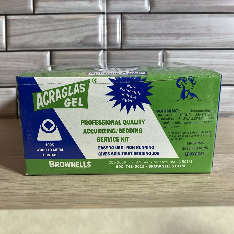 Brownells Acraglas Gel KIT Gunsmith Quality Made in USA Excellent ...