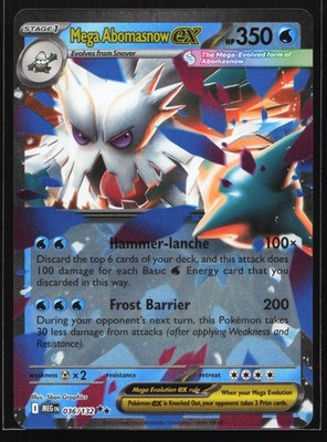 Mega Abomasnow ex 036/132 Mega Evolution Double Rare Pokemon Card | eBay