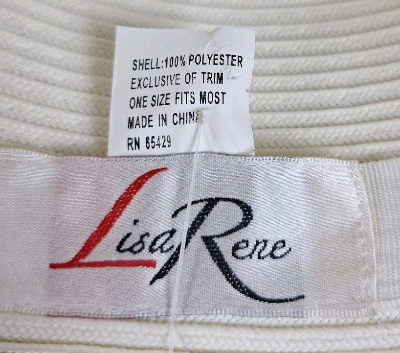 Lisa Rene Silver Dress Church Hat Style H9405 Sequence Beads Bow w/ Box ...