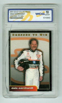 Dale Earnhardt Sr 2001 Gold Collectibles Card WCG 10 GEM Cracked ...