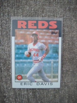 1986 Topps Baseball Eric Davis #28 Baseball Card Cincinnati Reds Nm ...