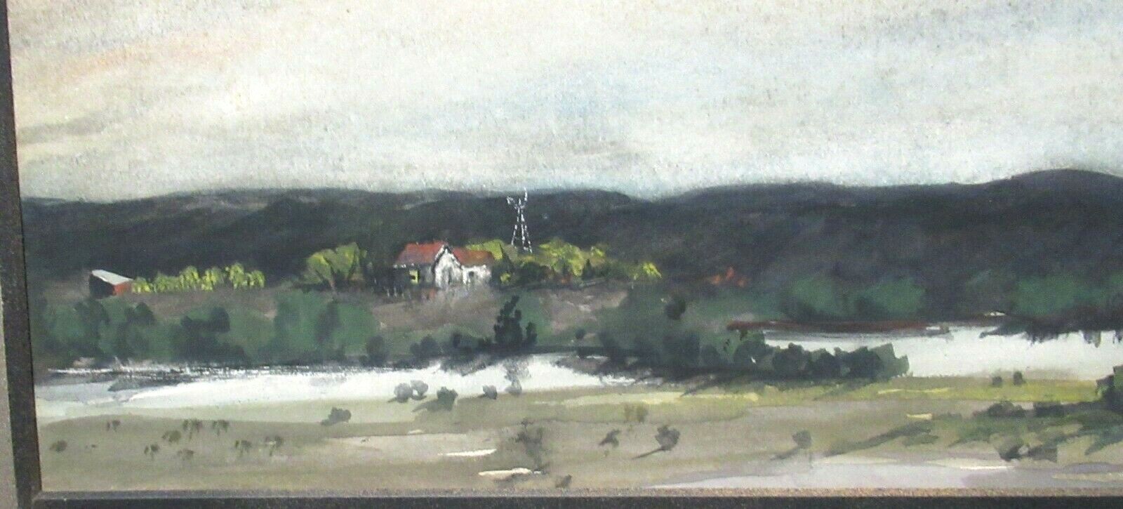 E.L.BUTLER ORIGINAL WATERCOLOR WINDMILL LANDSCAPE PAINTING | eBay