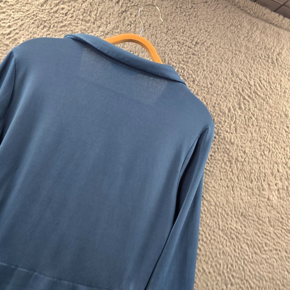 Jacqui E Womens A-line Dress Size M Blue Stretch Knit Long sleeve ...