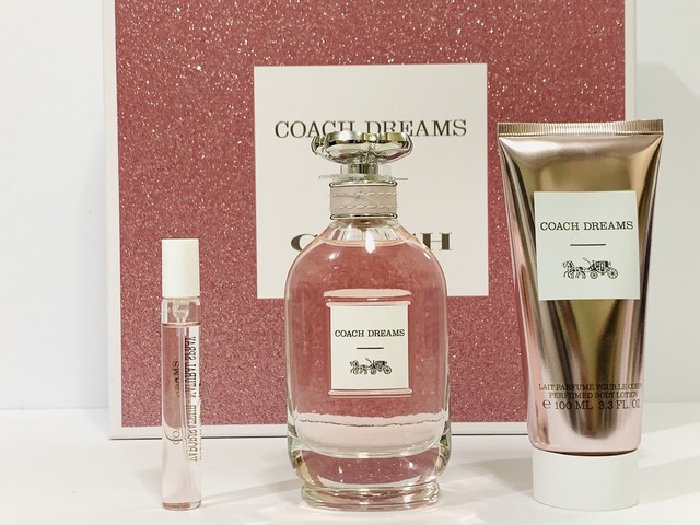 COACH DREAMS WOMEN PERFUME GIFT SET EDP SPRAY 3.3 oz + MINI + B/L NEW ...
