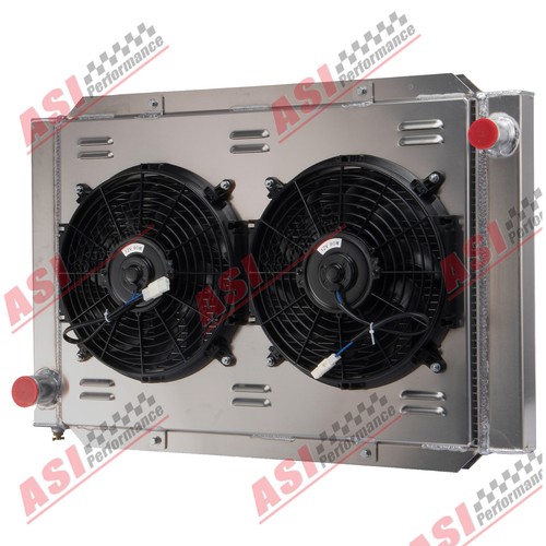 3ROW Aluminum Airboat Radiator+Shroud Fan Overall Size 31'' x 21 ...
