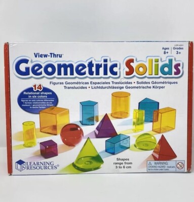 Learning Resources View-Thru Geometric Solids: 14 Shapes | eBay