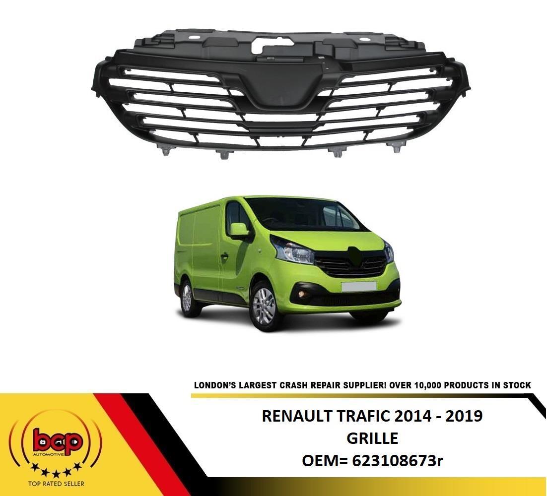 RENAULT TRAFIC GRILLE 2014 - 2019 BLACK IMAGE IS ITEM NO CHROME | eBay UK