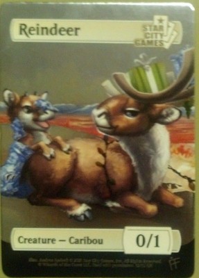 Star City Games SCG Game Night December Reindeer Token Foil MTG Magic ...