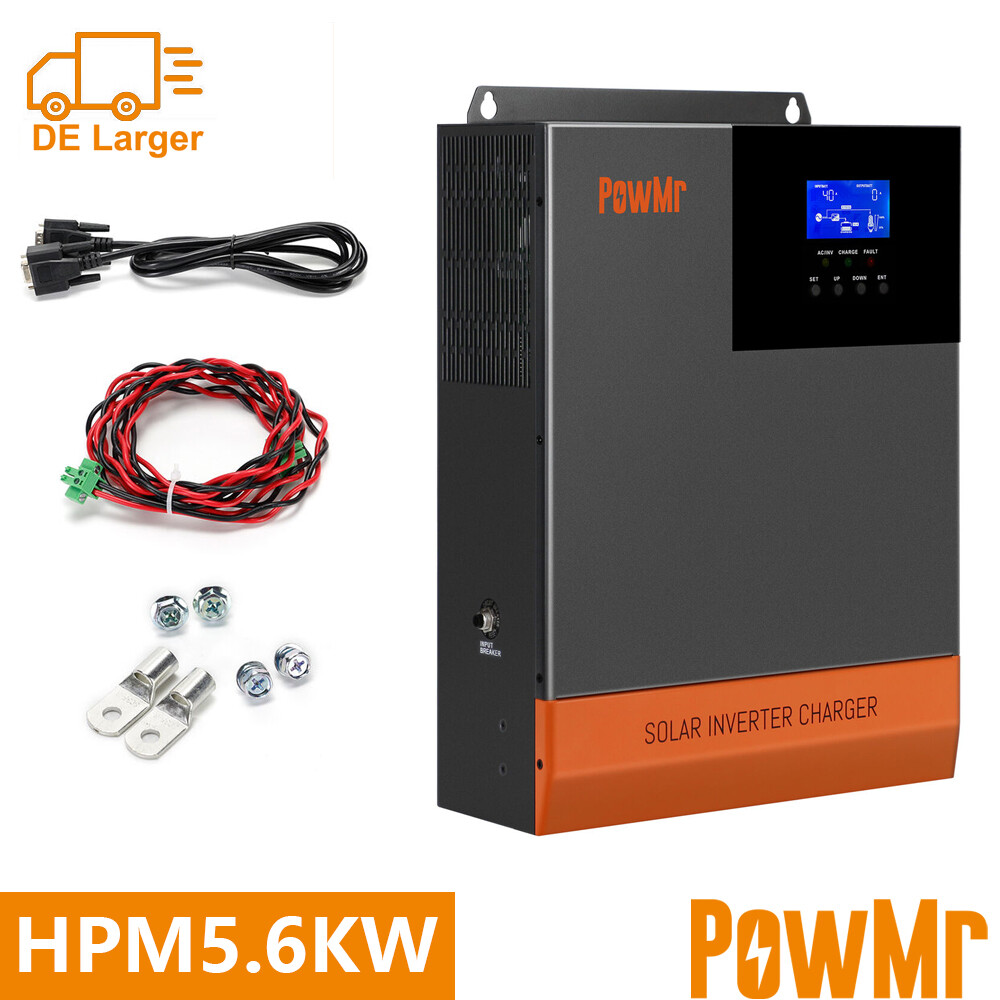 PowMr 5600W 48V Solar Wechselrichter Reine Sinus Parallel + MPPT 80A ...