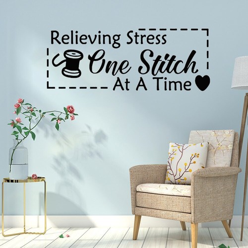 Wall Decals Relieving Stress One Stitch Sewing Art Design Mural Poster ...