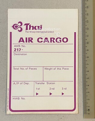 Thai International Airways Airlines Air Cargo label sticker | eBay